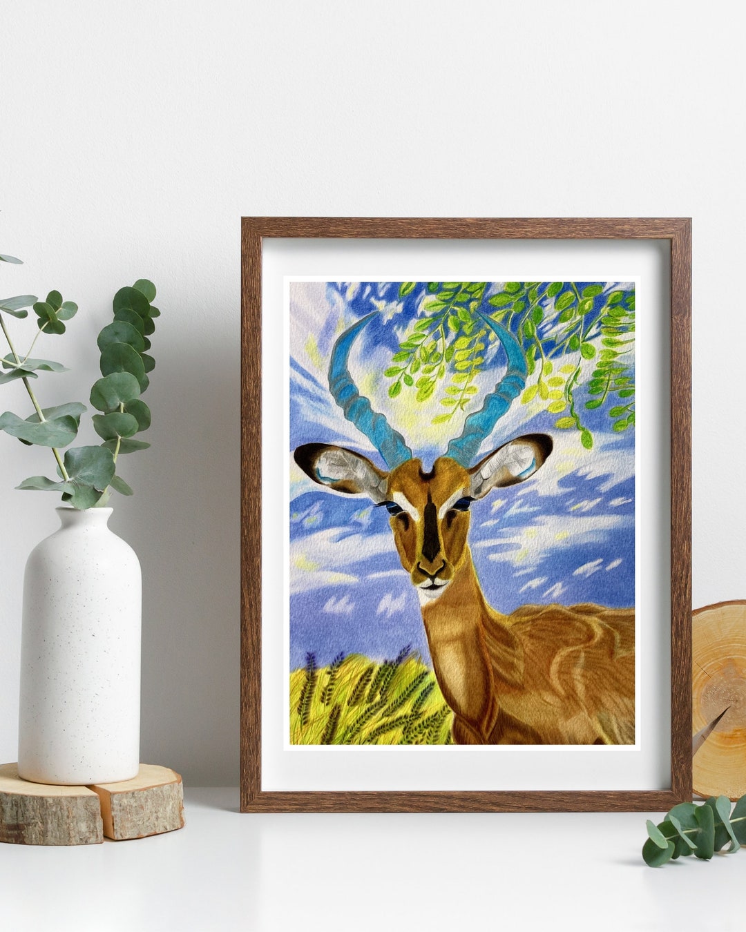 A3 Size Impala Animal Art Print/ Child’s Room Art/nursery Wall Decor ...