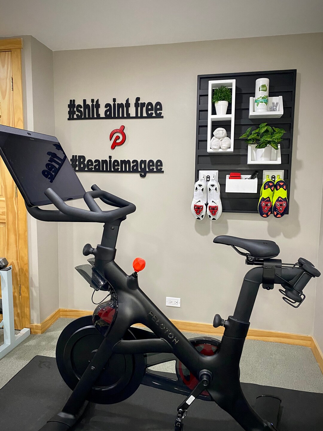 Stationary Bike/home Gym Wall Organizer - 24”W X 36”H - Etsy