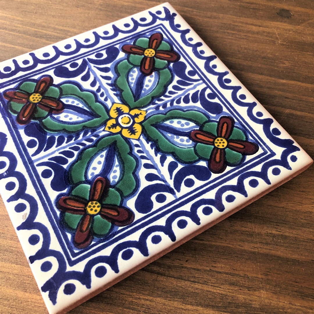Mexican Talavera Tile Trivet: Hacienda Style Hot Pot Holder - Etsy