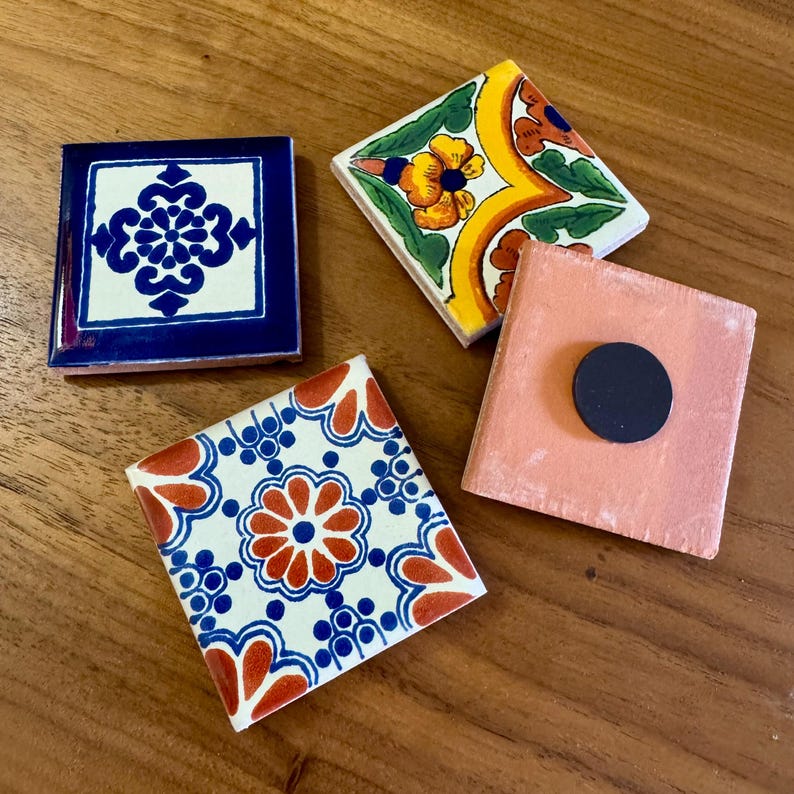 Mexican Talavera Tile Magnets: Spanish Style Home Decor - Etsy