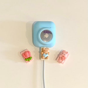 Cute Colourful Cartoon Charging Cable Protector | Cable Holder| Bear ...