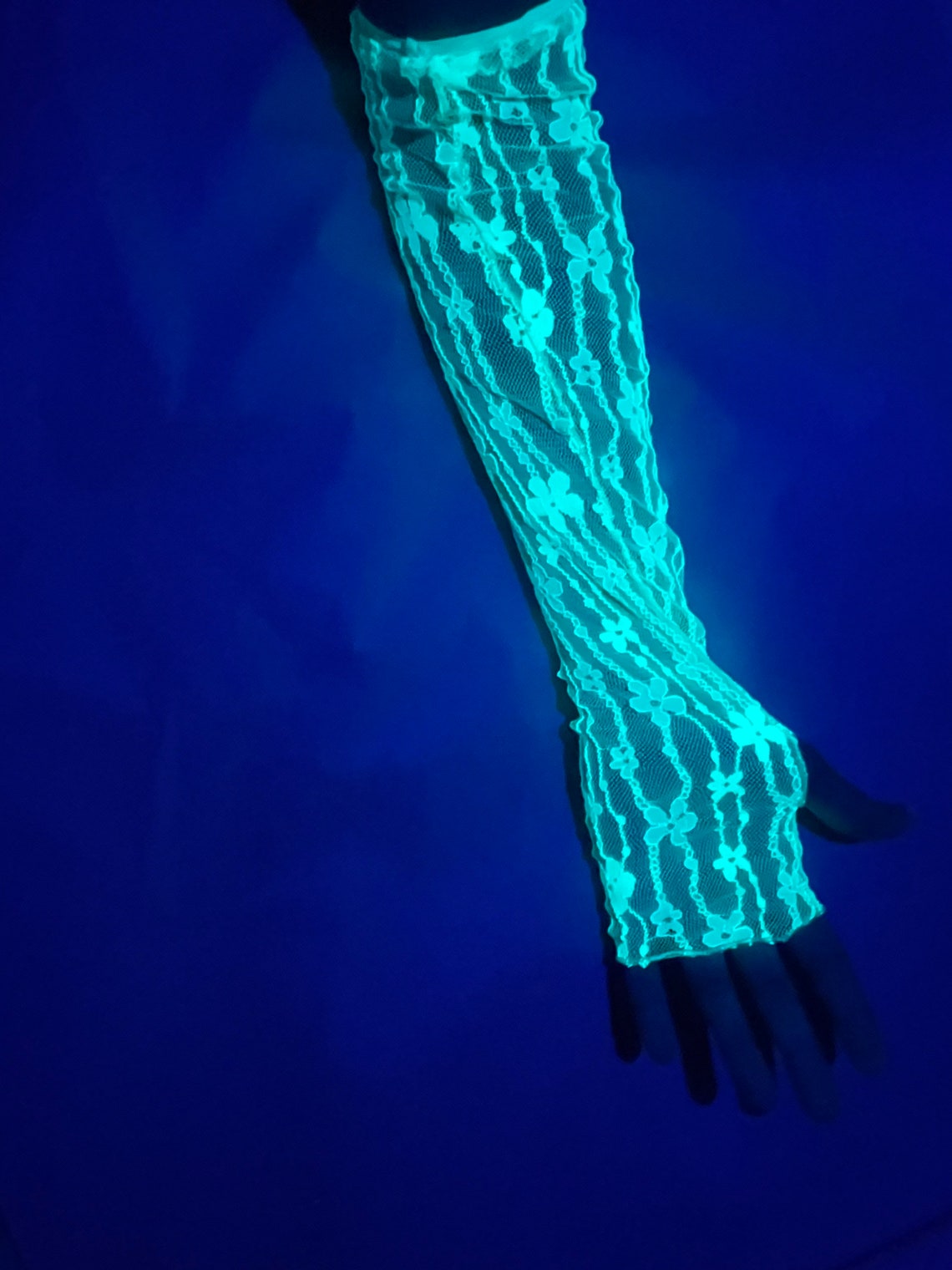 UV Reactive Arm Sleeves Neon Flower Pattern Arm Sleeves - Etsy