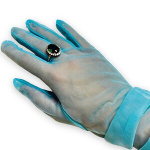 Blue Fashion Gloves Light Blue Opera Gloves Sheer Blue - Etsy
