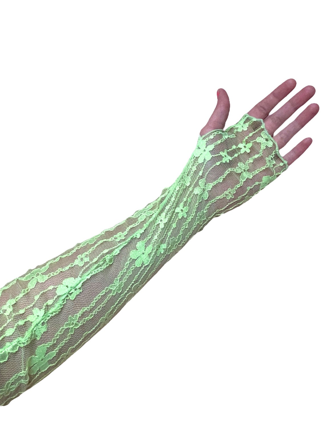 UV Reactive Arm Sleeves Neon Flower Pattern Arm Sleeves - Etsy