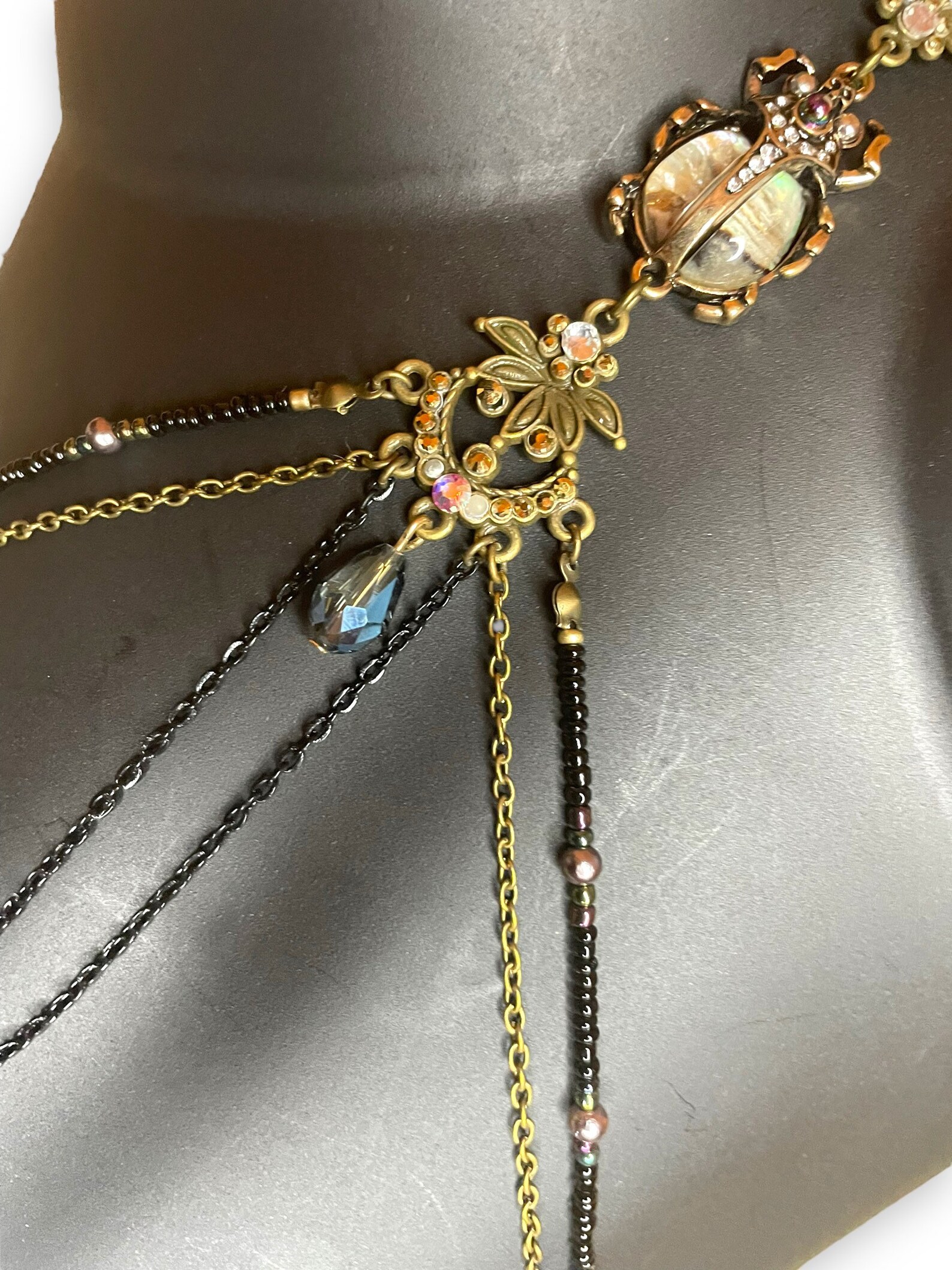 Cleopatra Collection Scarab Beetle Body Harness Chain - Etsy