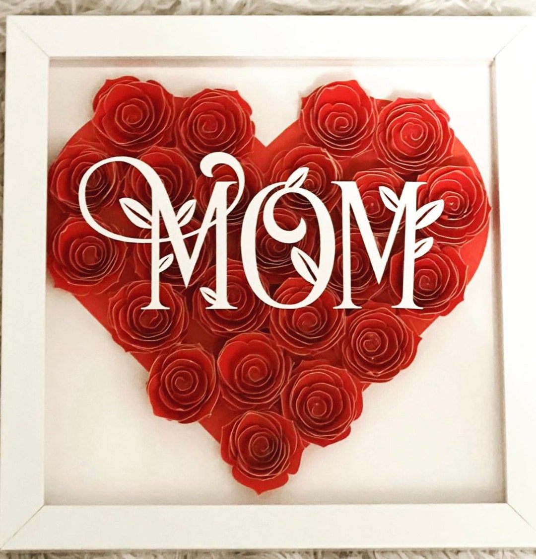 MOM Shadow Box Number One Mom - Etsy