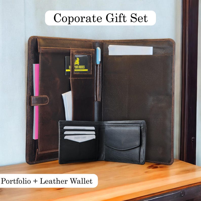 Personalized Buffalo Leather Portfolio: Executive Legal Pad Holder - Etsy