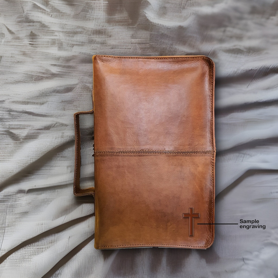 Personalized Leather Bible Cover, Holy Bible Cover, Custom Book Cover ...