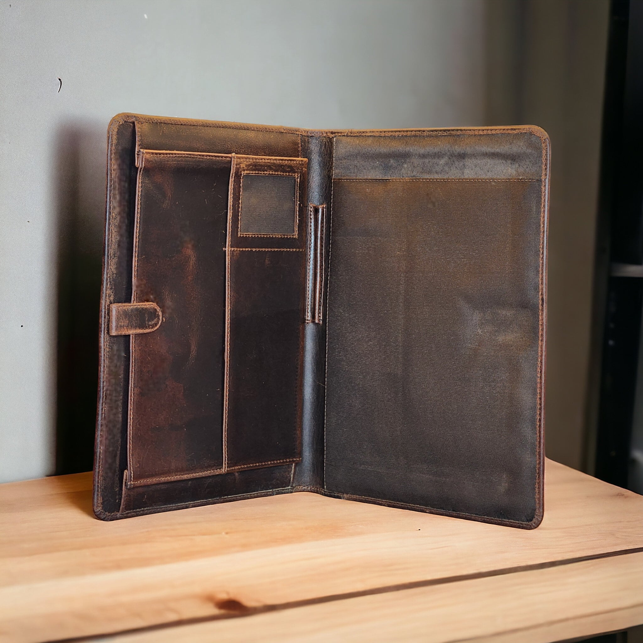 Personalized Buffalo Leather Portfolio: Executive Legal Pad Holder - Etsy
