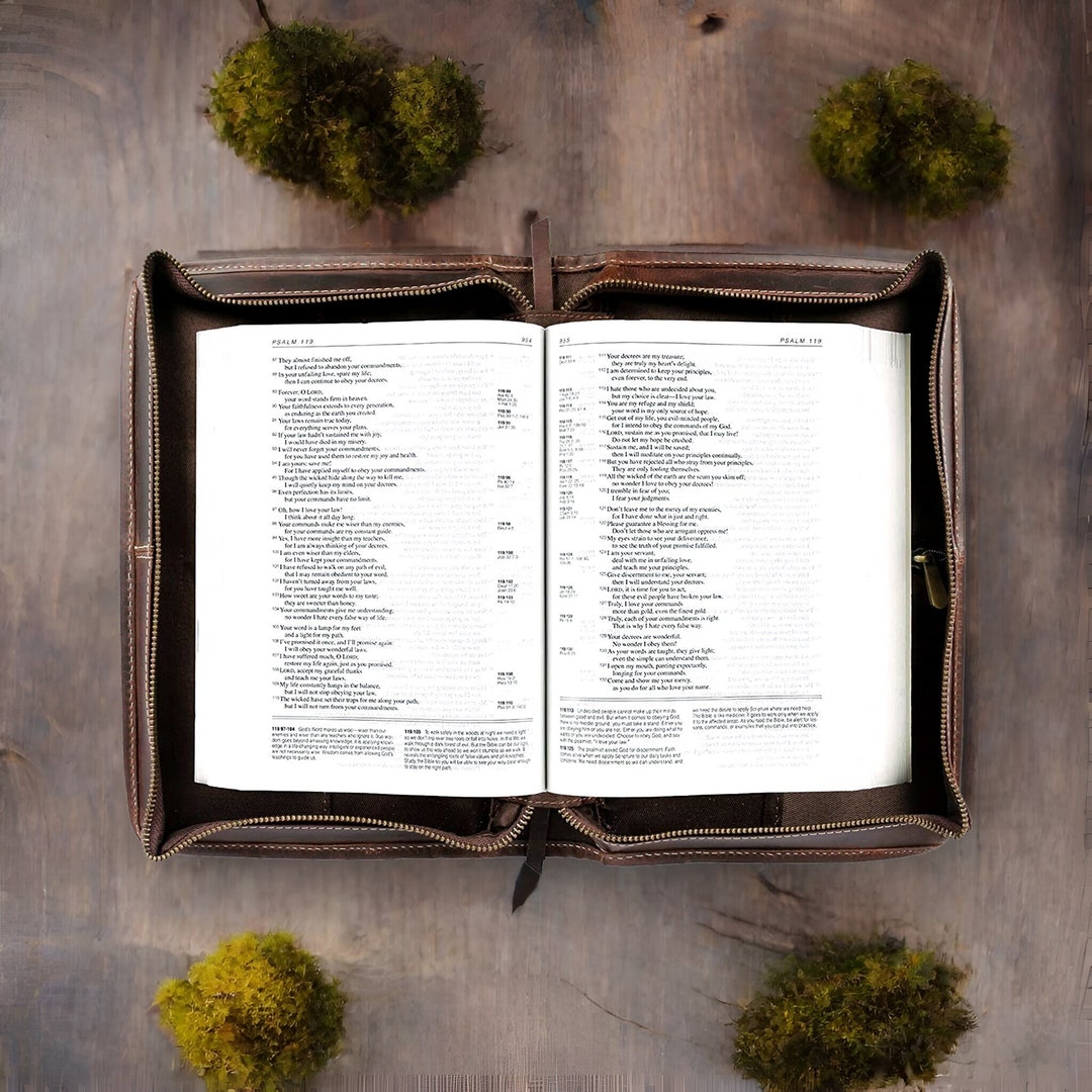 Personalized Holy Bible Cover, Buff Leather Bible Cover, Custom Leather ...