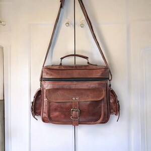 Leather Camera Bag Professional for DSLR/SLR Mirrorless Camera ...