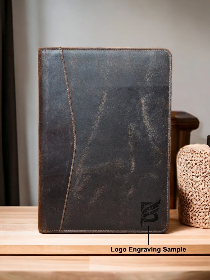 Personalized Buffalo Leather Portfolio: Executive Legal Pad Holder - Etsy