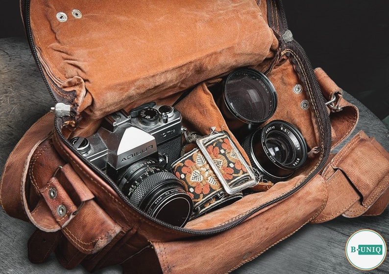Personalized Leather Camera Bag DSLR Satchel Bag Nikon - Etsy