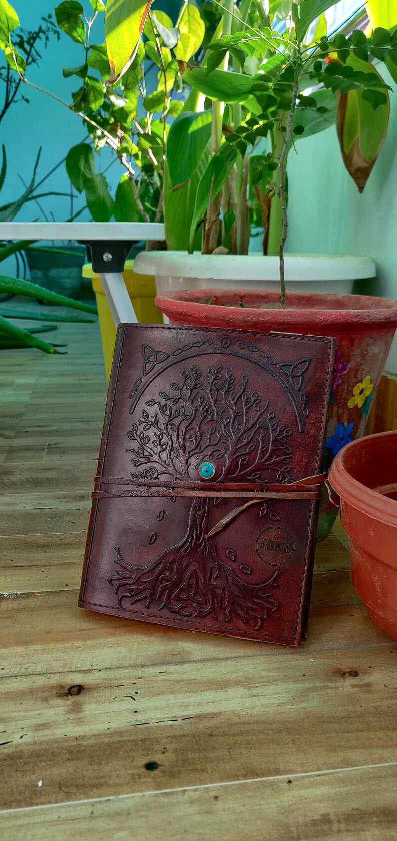 Leather Journal Tree of Life Journal Personalized Journal - Etsy