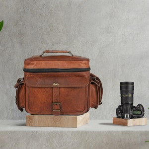 Leather Camera Bag Professional for DSLR/SLR Mirrorless Camera ...