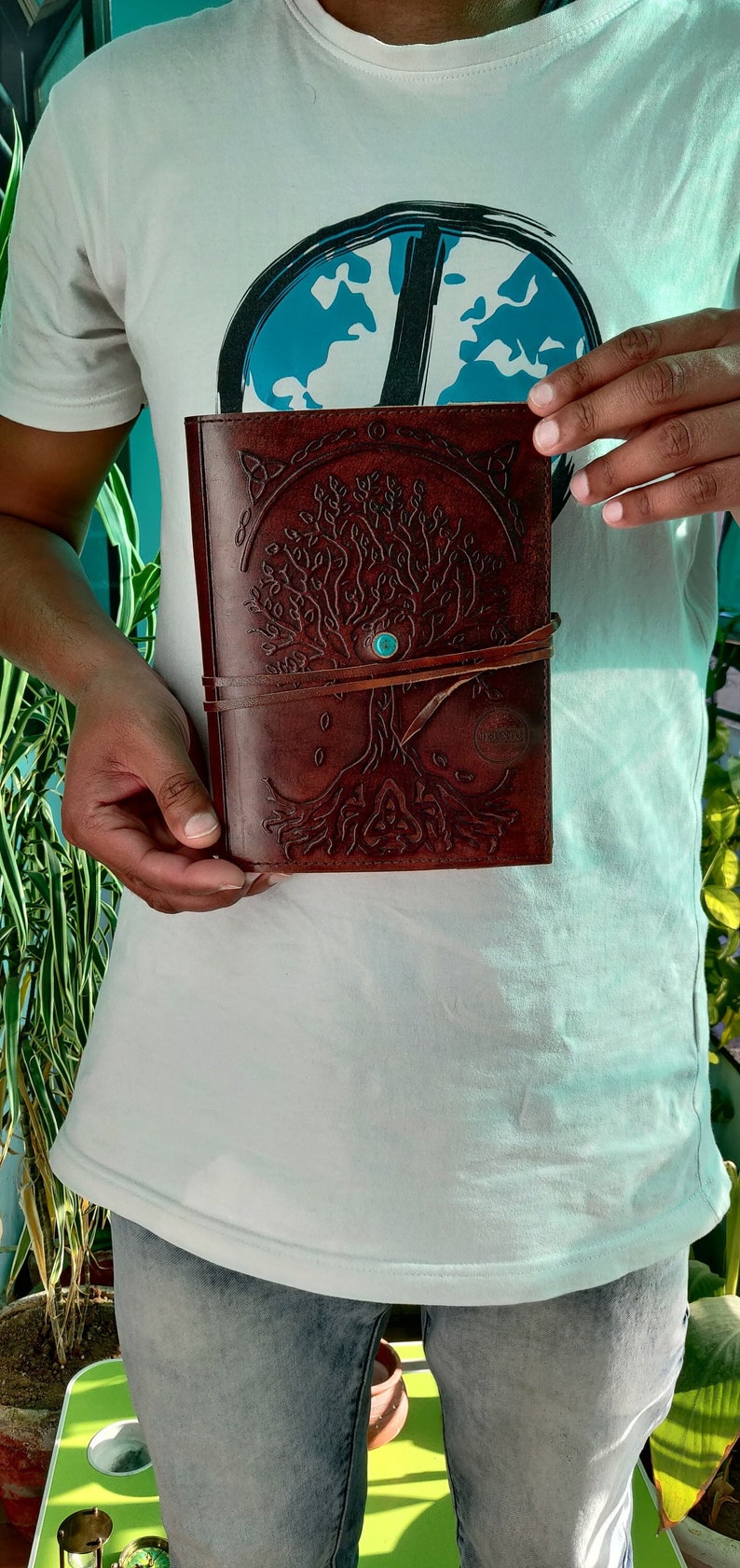 Leather Journal Tree of Life Journal Personalized Journal - Etsy