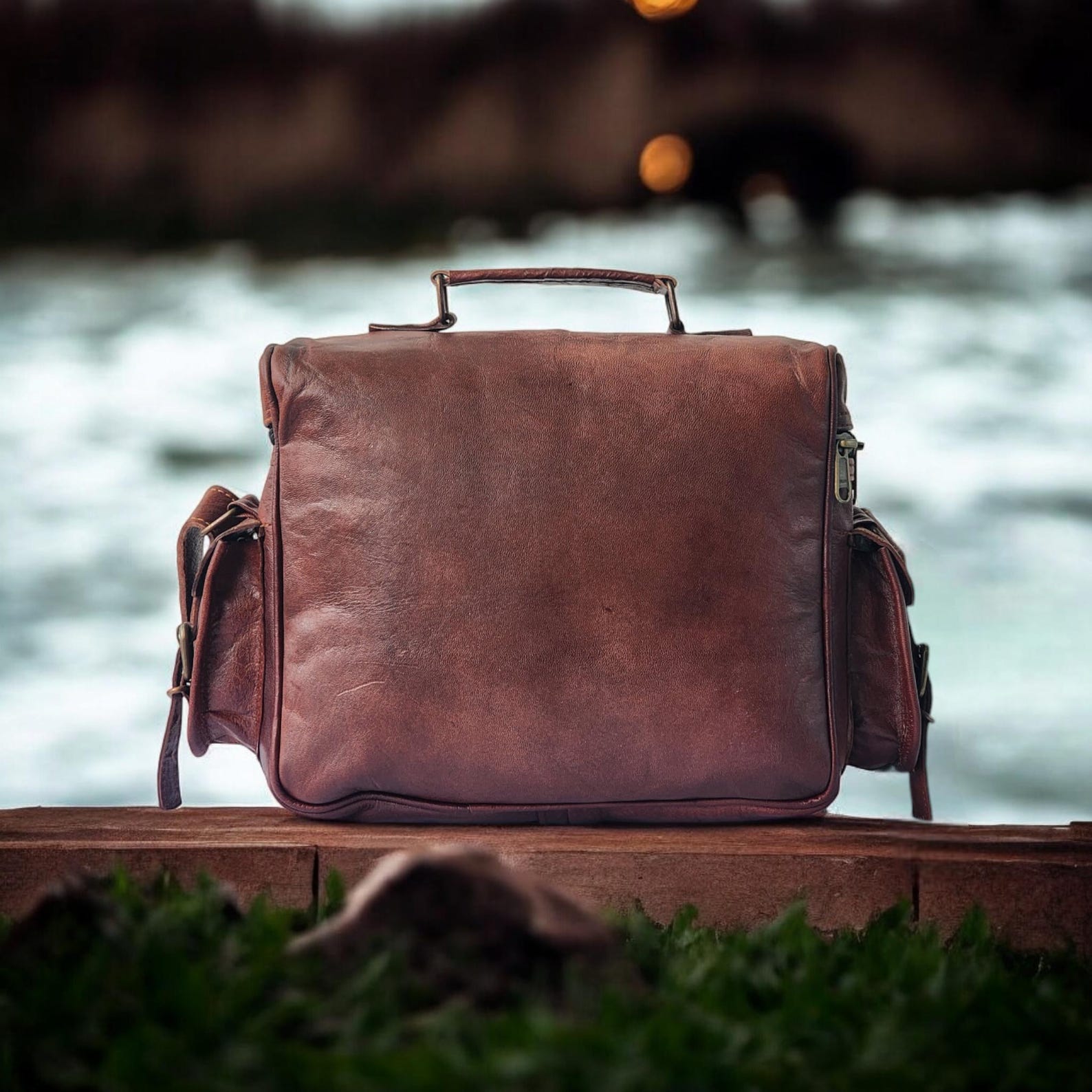 Personalized Full-grain Leather Camera Bag: DSLR Crossbody Satchel - Etsy