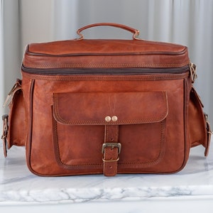 Leather Camera Bag Professional for DSLR/SLR Mirrorless Camera ...