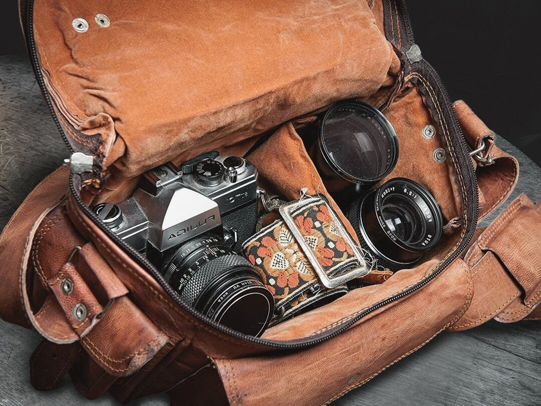Leather Camera Bag Professional for DSLR/SLR Mirrorless Camera ...