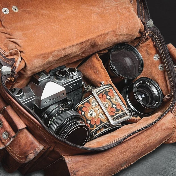 Large Leather Camera Bags - Etsy UK