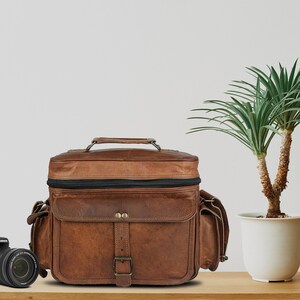 Leather Camera Bag Professional for DSLR/SLR Mirrorless Camera ...