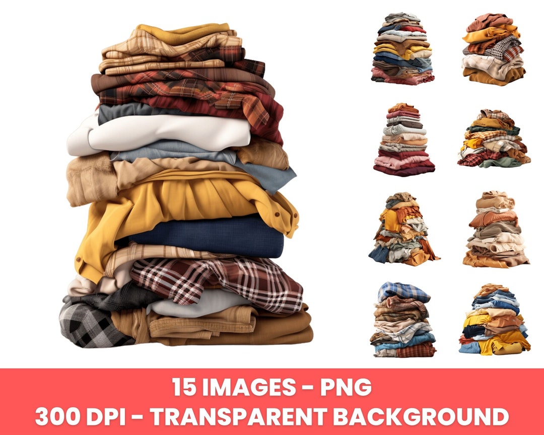 Stack of Clothes Style Clipart – Clip Art Commercial Use, PNG Images ...