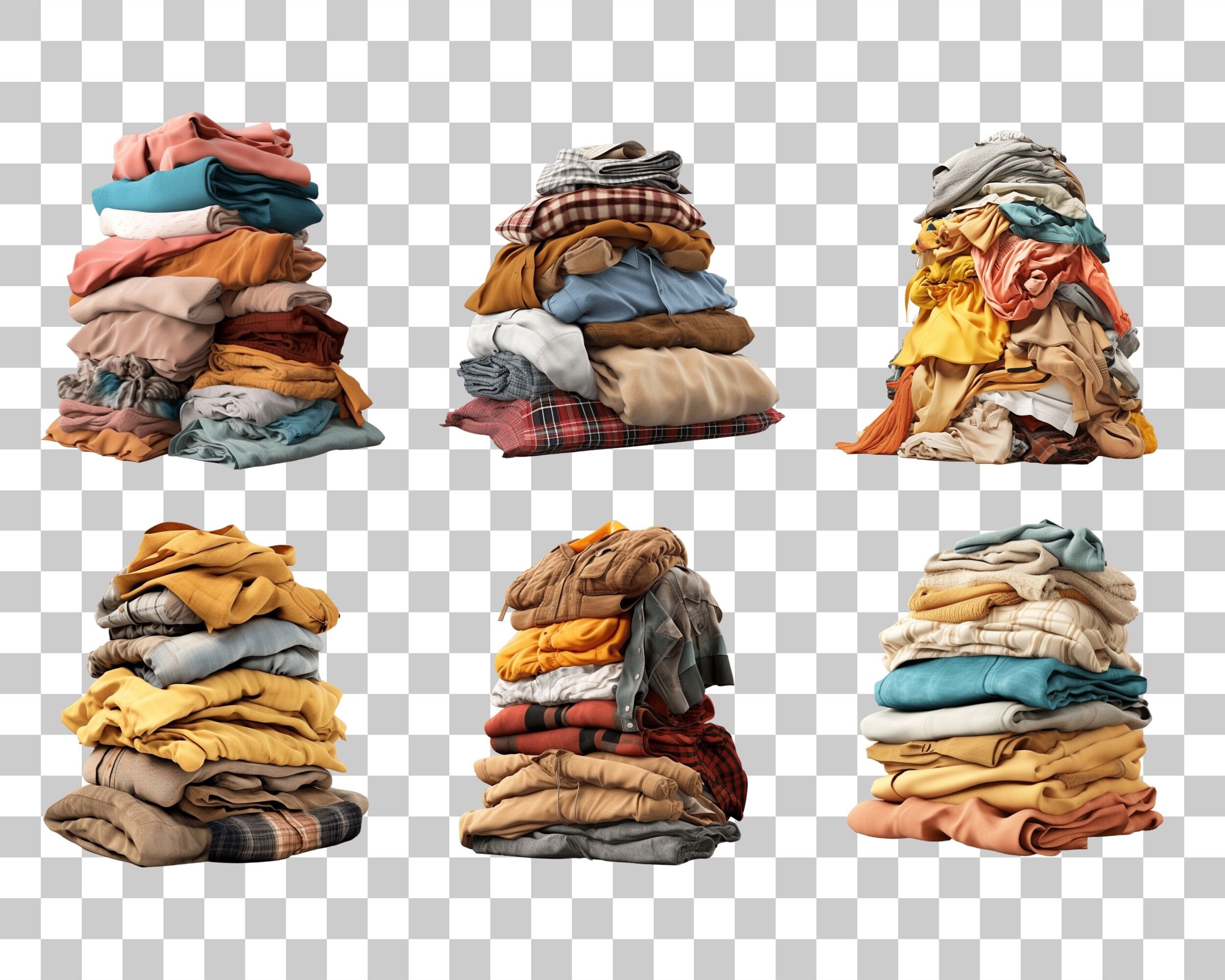 Stack of Clothes Style Clipart – Clip Art Commercial Use, PNG Images ...