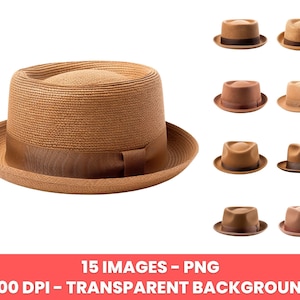 Fedora Hat for Man Clipart – Clip Art Commercial Use, PNG Images ...