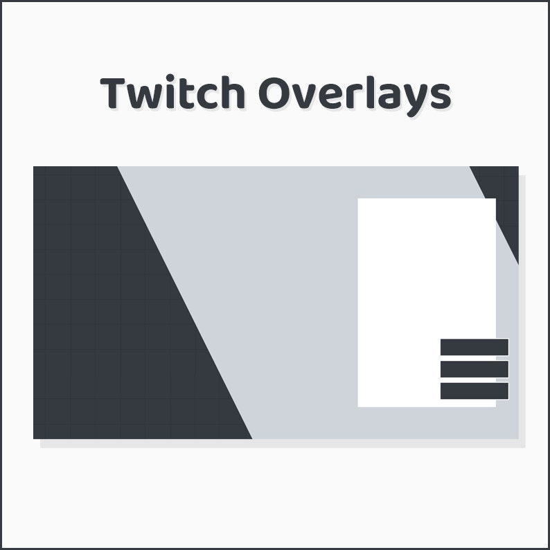 Twitch Stream Overlays | Streamer Graphics | Vtuber Graphics | Gray - Etsy