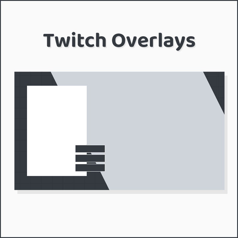 Twitch Stream Overlays | Streamer Graphics | Vtuber Graphics | Gray - Etsy