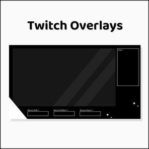 Twitch Stream Overlays | Streamer Graphics | Vtuber Graphics | Black - Etsy