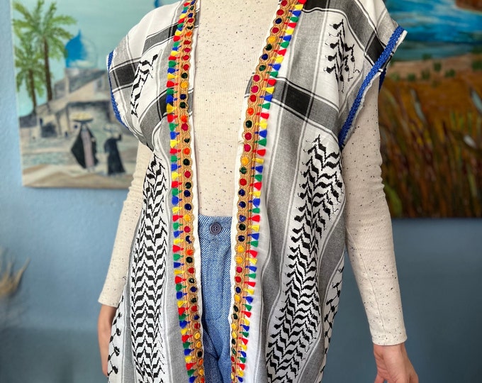 Trims Color Details, Iraq-arabic-palestine Cotton Keffiyeh/shemagh ...