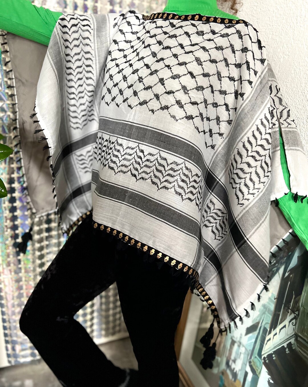 Cape/poncho/top/shirt/blouse/parka/cape Arabic-iraqi-palestine Keffiyeh ...