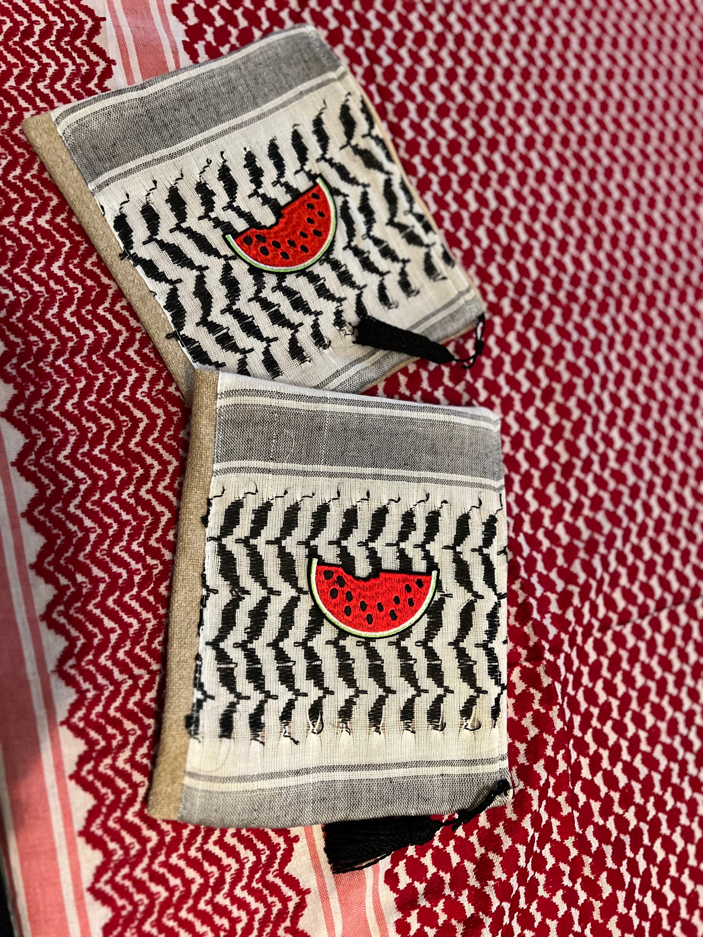 Keffiyeh/kufiya Palestine Watermelons & Tassels on Details. Handmade ...