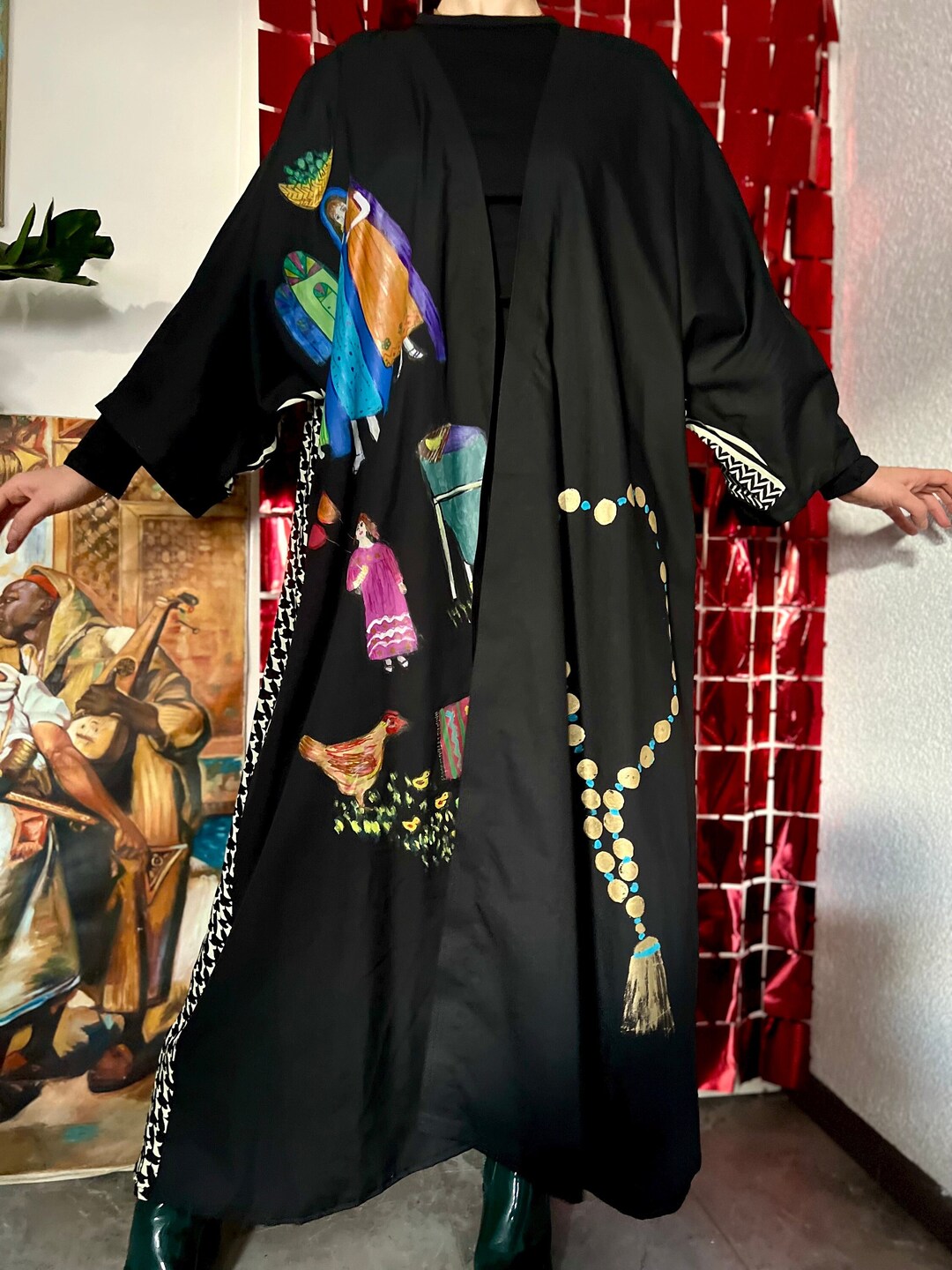 Textile Paint Arabic Iraq Palestine Landscape Keffiyeh Print - Etsy