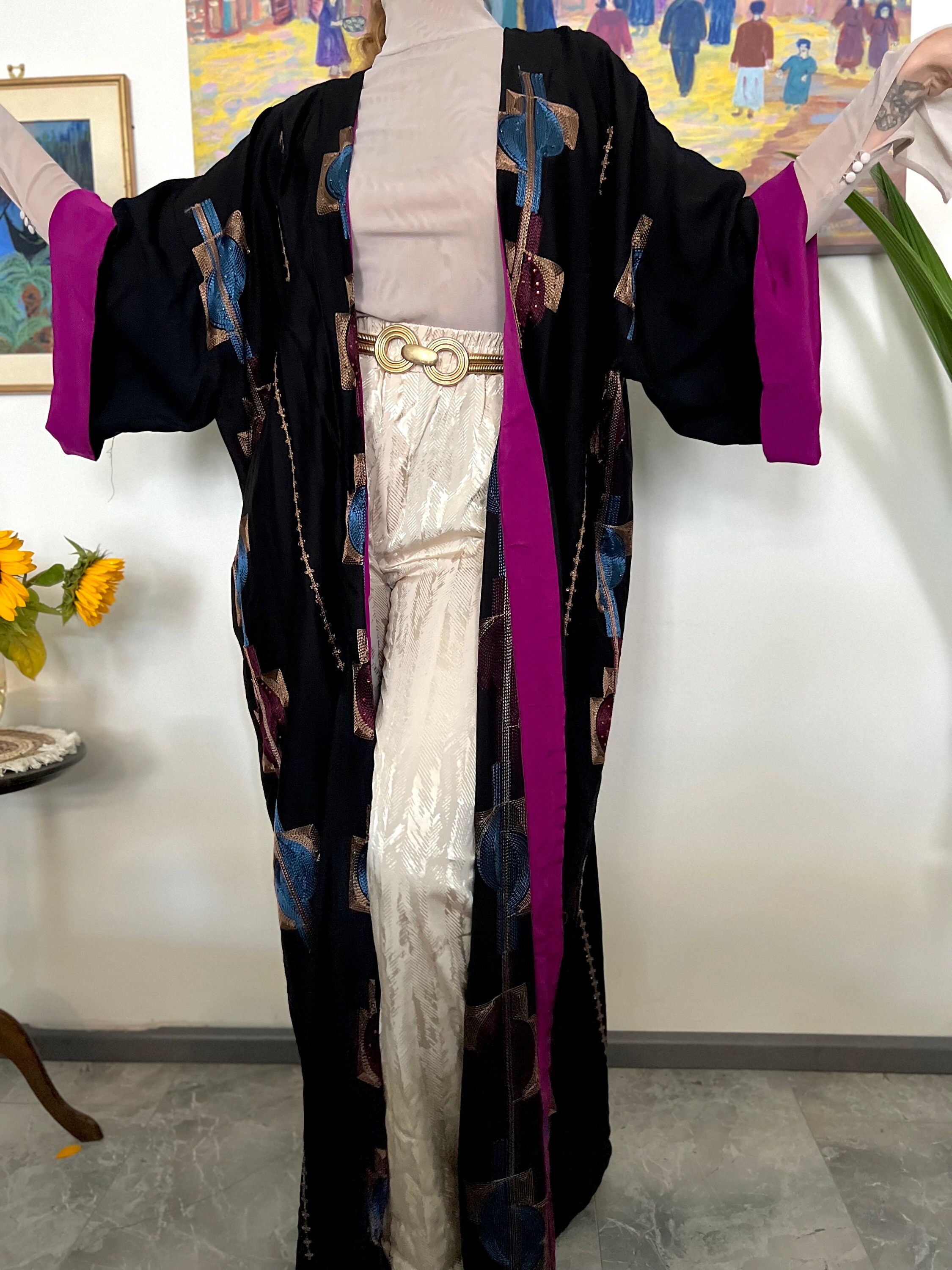 Arabic-iraqi-dubai Style Dress Fashion Colorful Sequins Embroidery ...