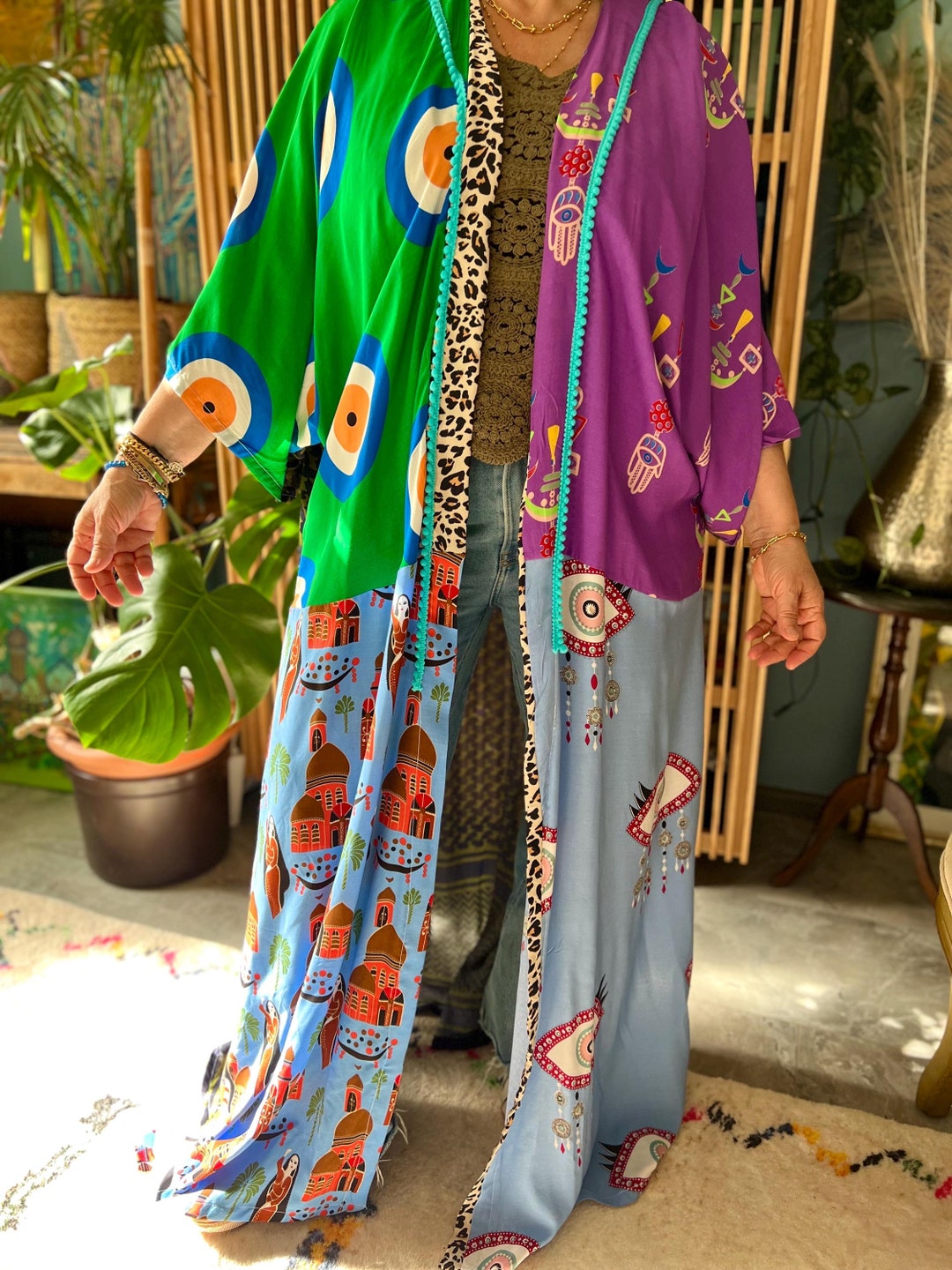 Boho Patchwork Colorful Keffiyeh Print,arabic Landscape Color Pattern ...