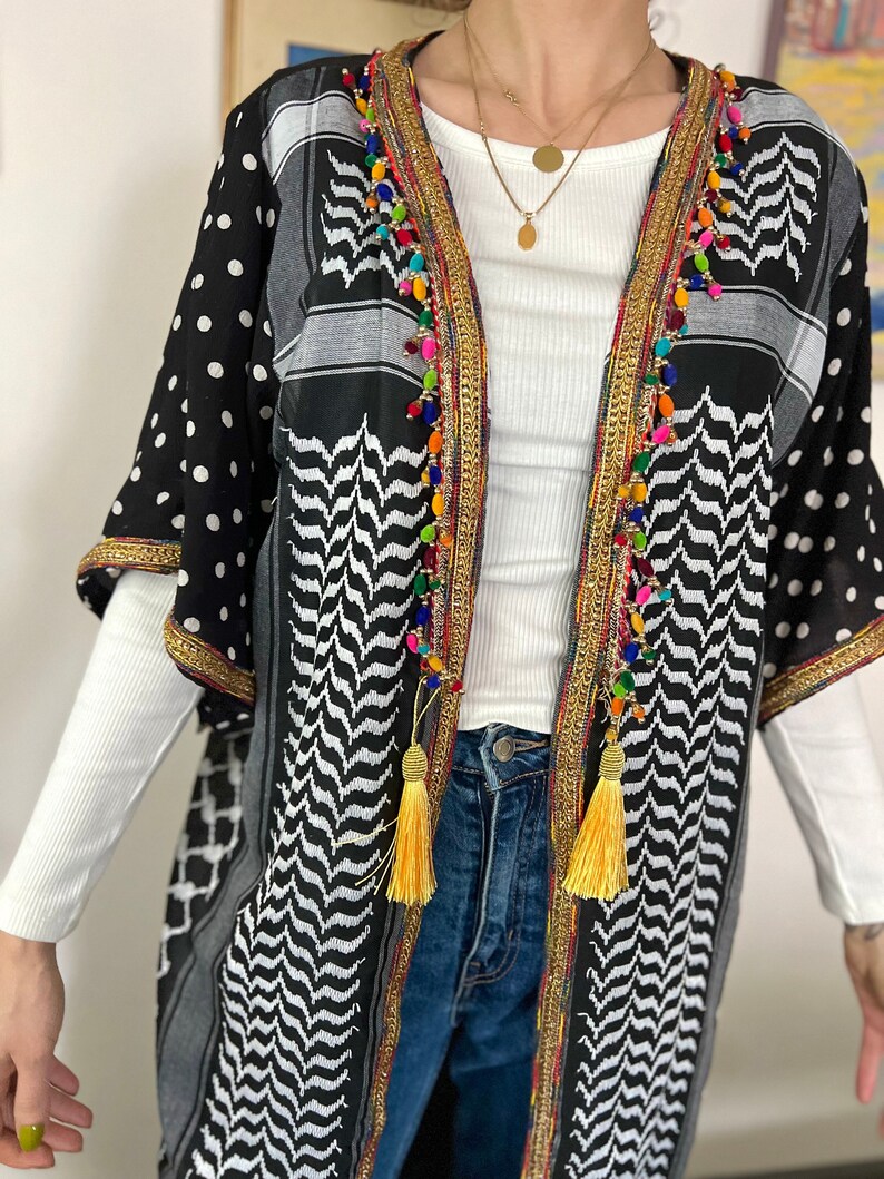 B/W Arabic-palestine-iraq Pattern, Keffiyeh/shemagh/kufiya Ruffles ...