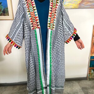 Colorful Embroidery Tatreez Arabic-palestine-iraq Print, Keffiyeh ...