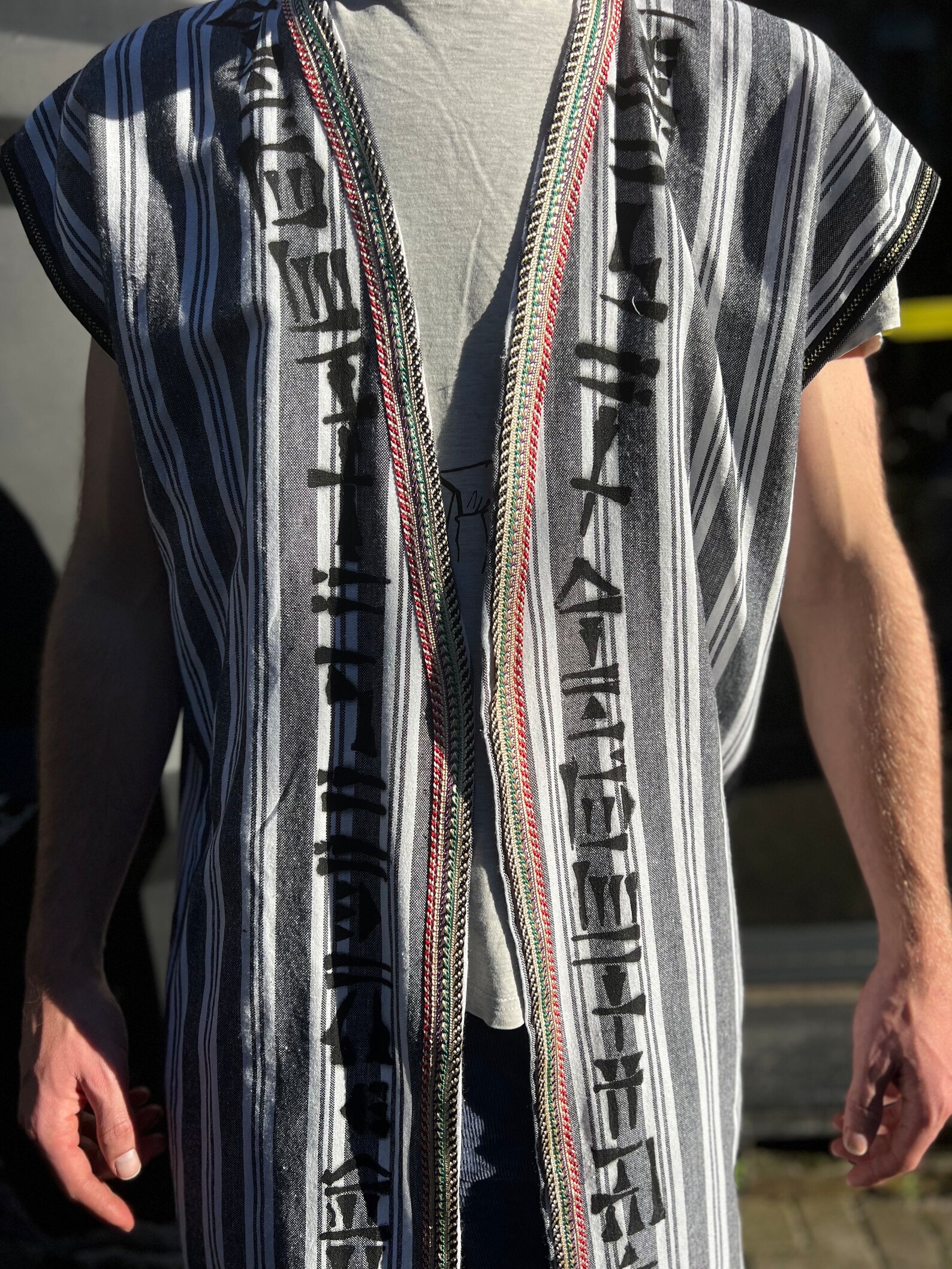 Sumerian Arabic Art Letters & Colorful Details, Unique Boho Unisex ...