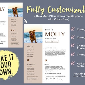 Dog Resume Rental Application, Renting Pet Bio, Dog Rescue, Dog Resume ...