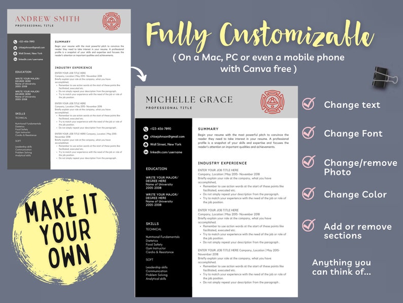 Firefighter Resume Template CANVA 2024 MODERN Fire Chief, Fire ...