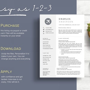 Airline Pilot Resume Template Word Professional Commercial Pilot Cv ...