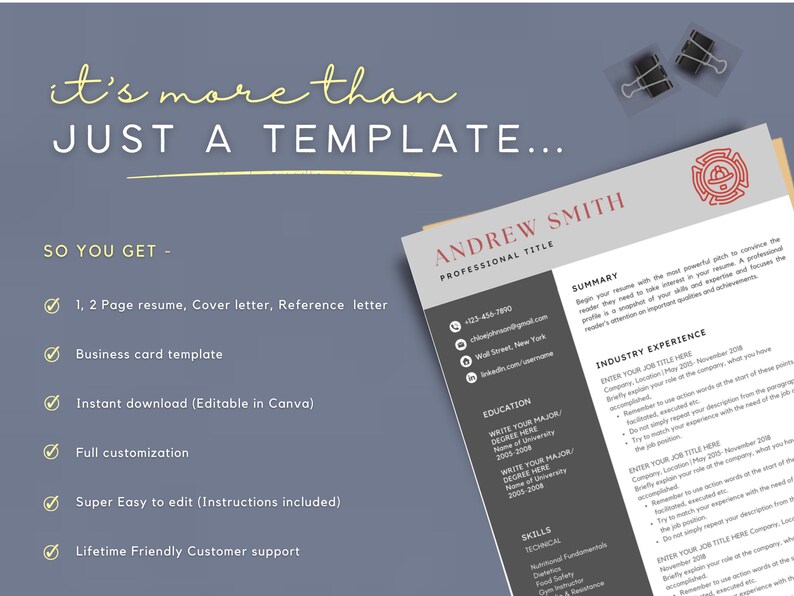 Firefighter Resume Template CANVA 2024 MODERN Fire Chief, Fire ...