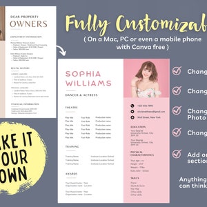 Tenant Resume Template Rental Application CV, Creative Rental Cover ...