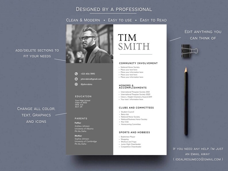 Fraternity Resume Template Canva | Fraternity Rush Resume 2024 ...