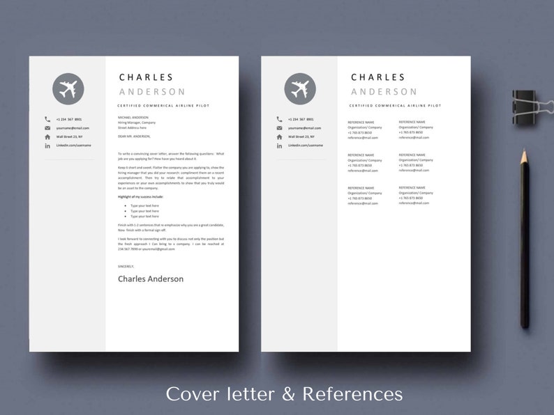 Airline Pilot Resume Template Word Professional Commercial Pilot Cv ...