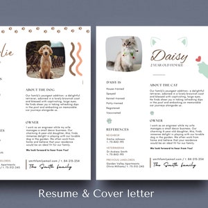 Tenant Resume Template Rental Application CV, Creative Rental Cover ...