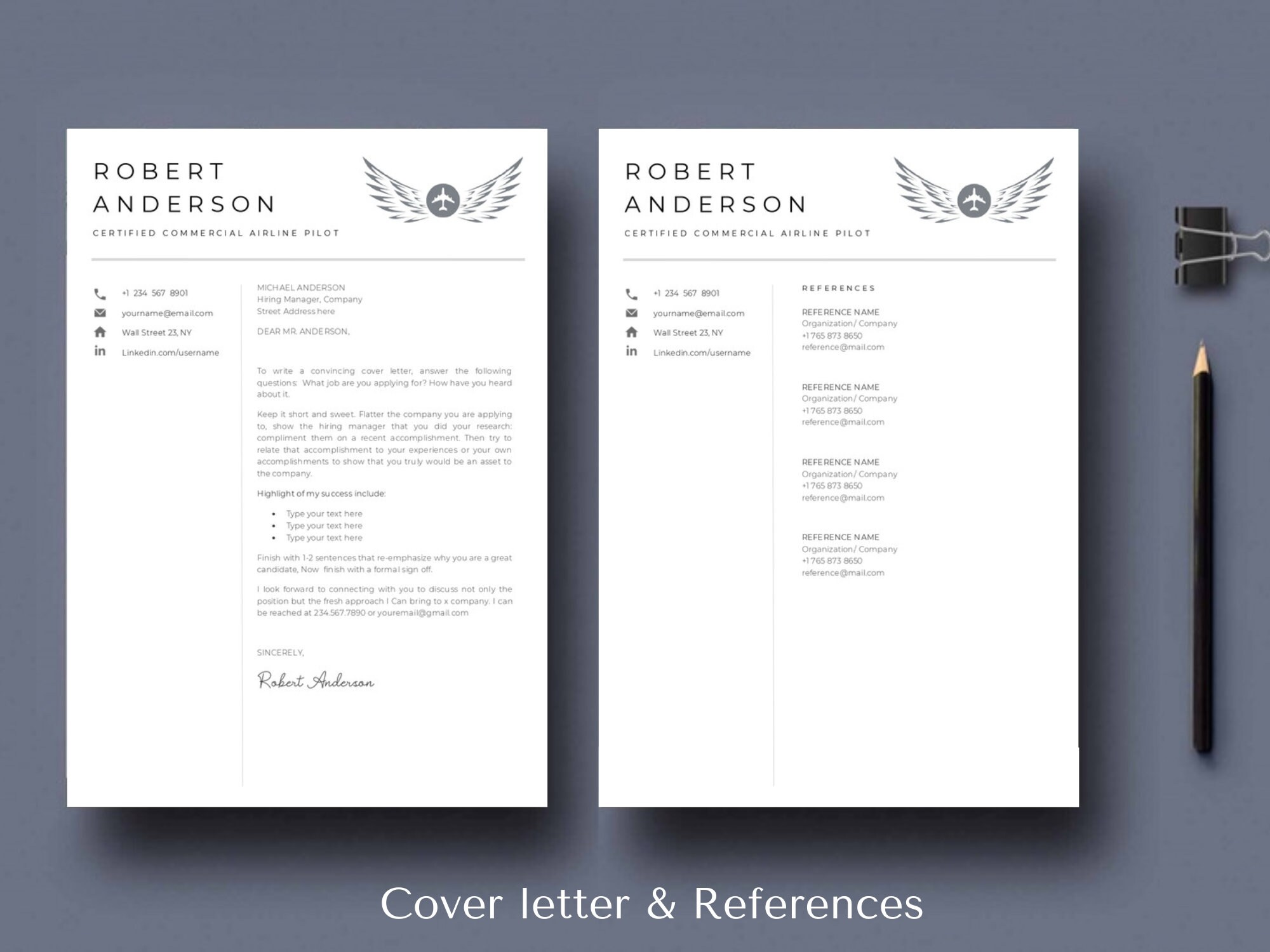 Pilot Resume Template for Aviation, Flight Attendant Crew Pilot ...