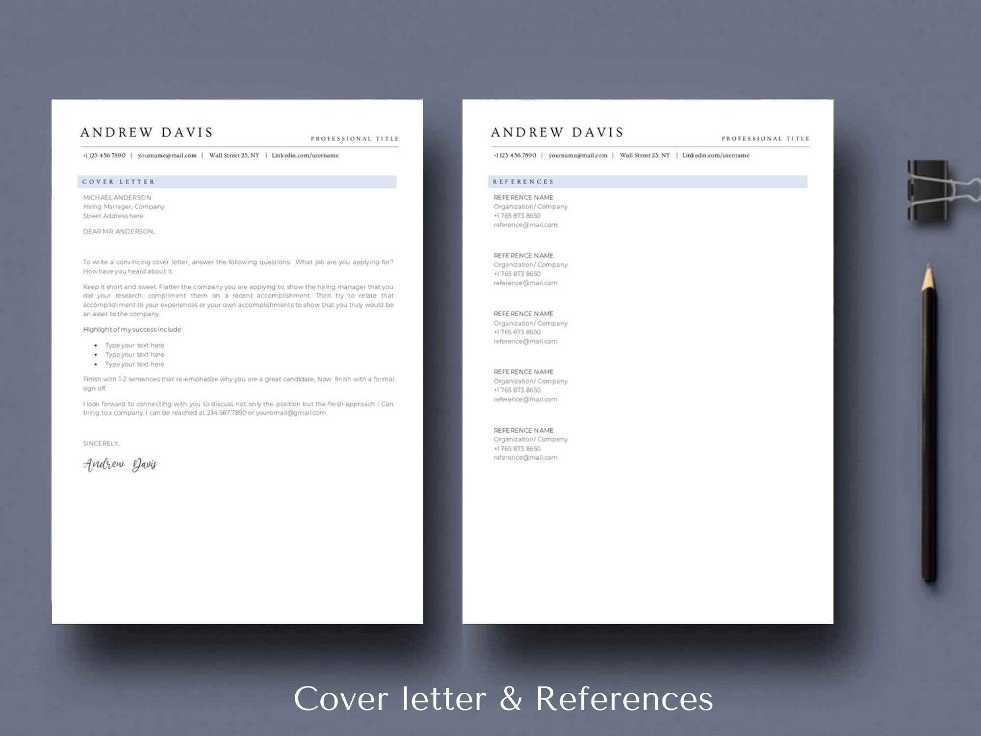 Student Resume Template Word & Google Docs 2023 College - Etsy